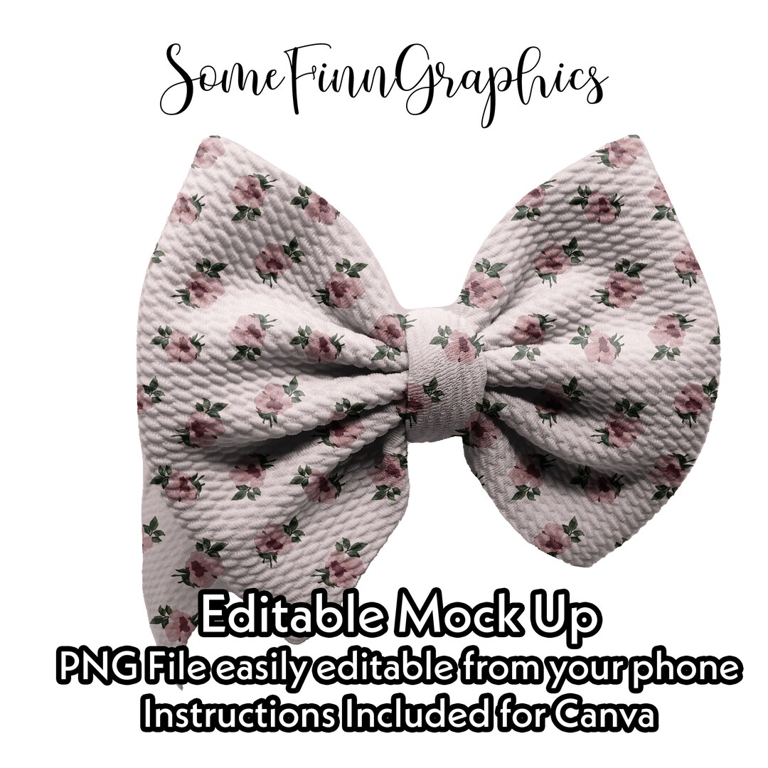 Realistic Bow Headwrap Mock-up / Hair Accessory Textile Mock up ...