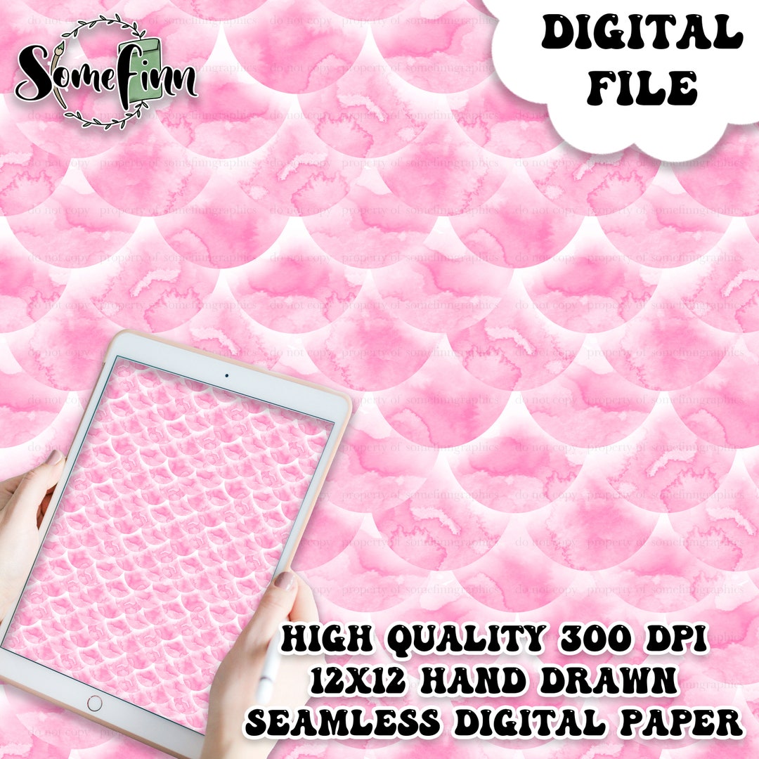 Scales Seamless Digital Paper - Seamless Mermaid Scales Pattern ...