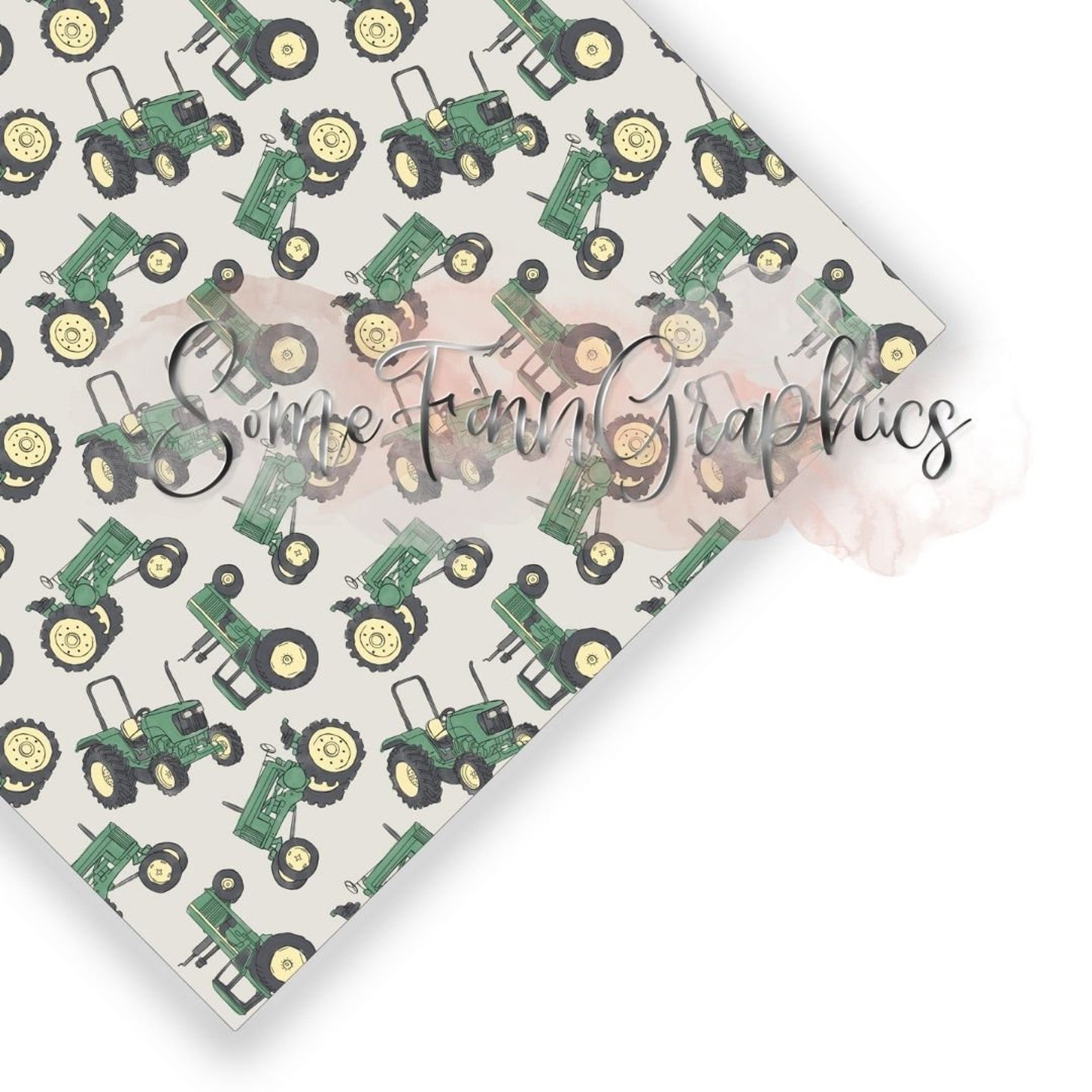 Tractors Digital Paper Seamless Tractor Pattern Caution Cut - Etsy