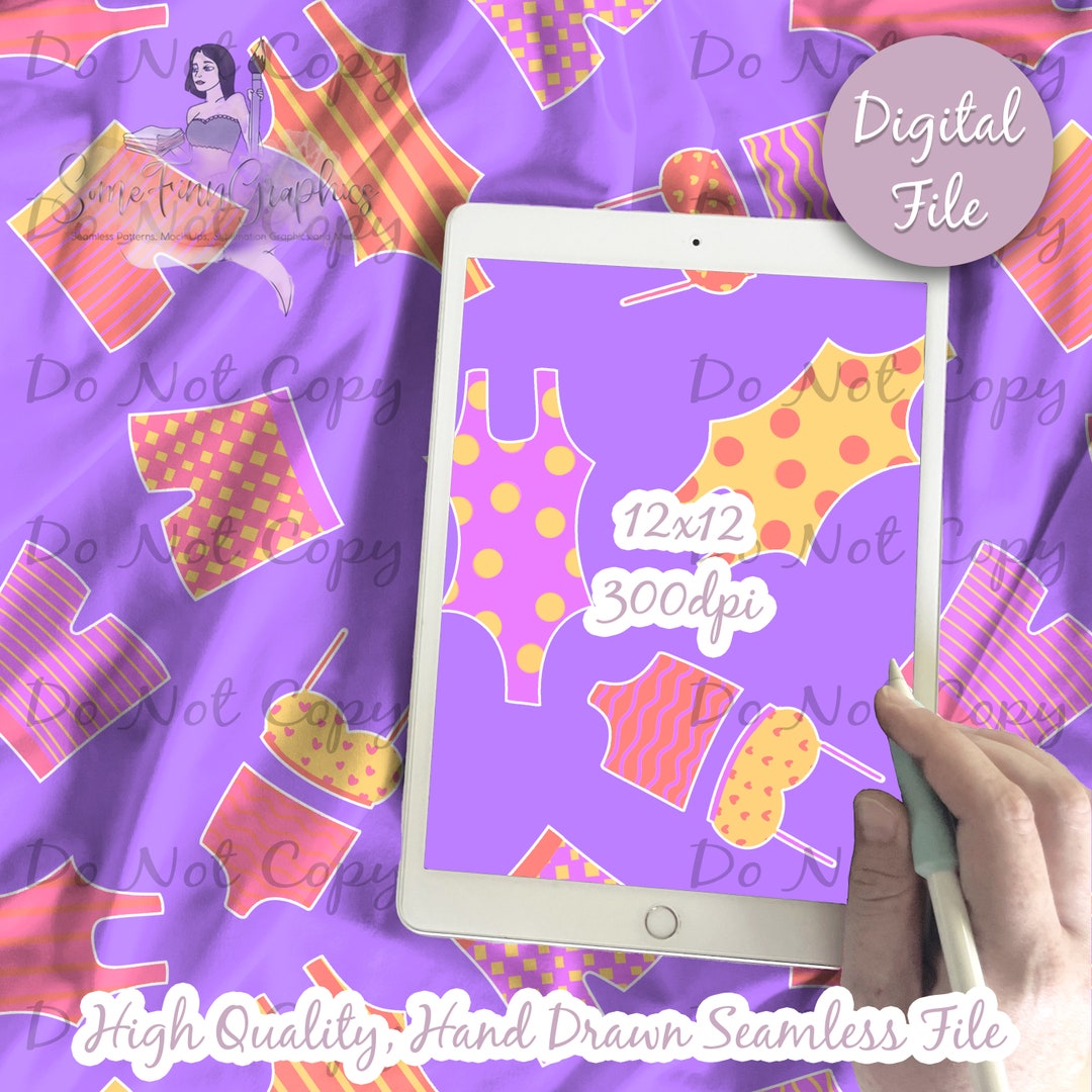 Bathing Suits Seamless Pattern Design / Summer Swimming Bikini ...