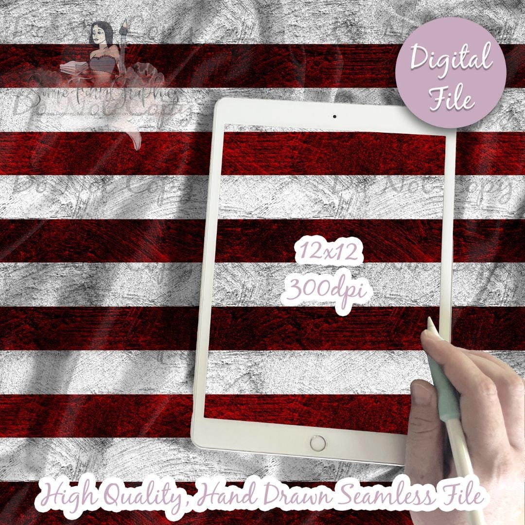 Halloween Stripes Digital Paper, Seamless Bloody Stripe Pattern, Fabric ...