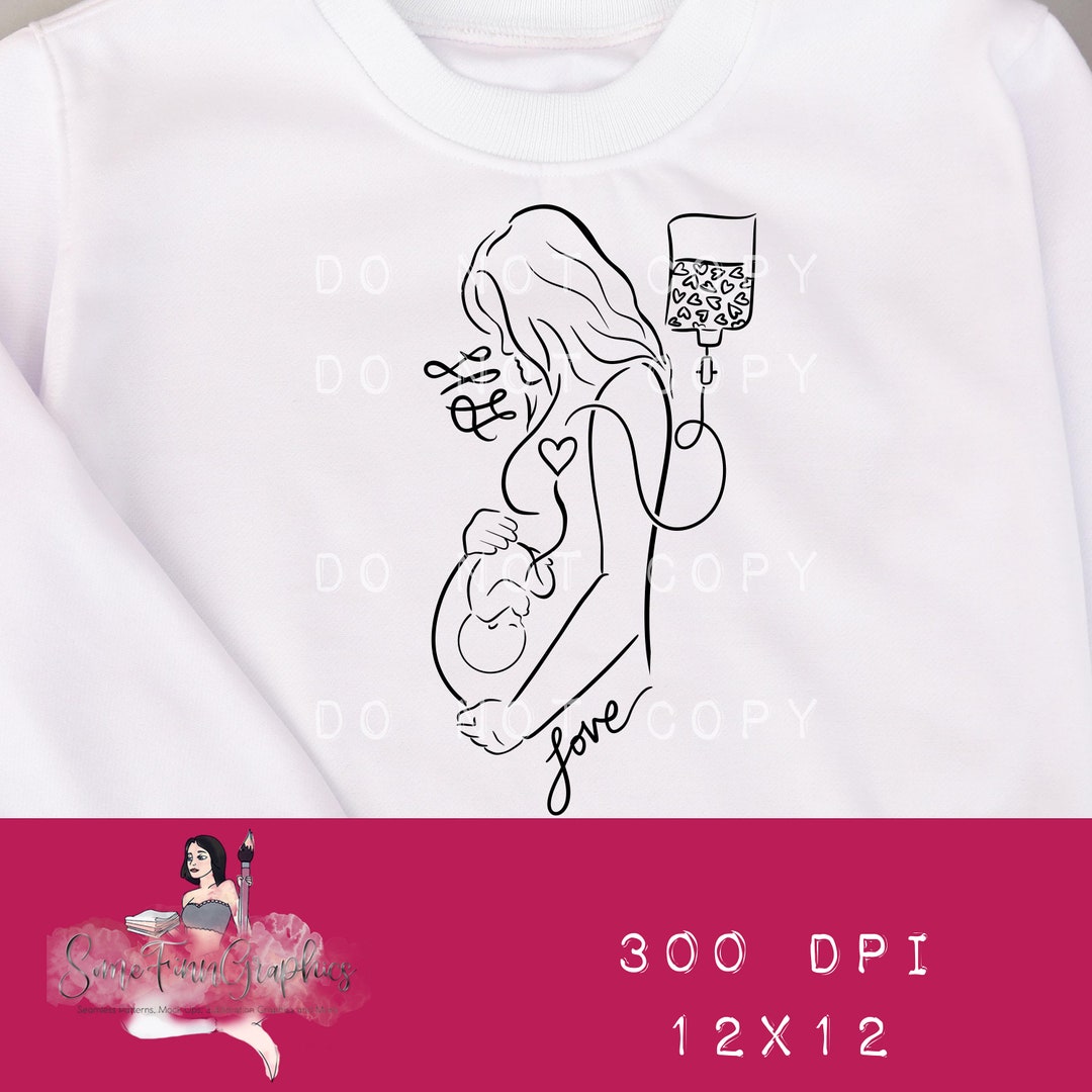 Hyperemesis Gravidarum Digital Graphic - HG Pregnancy Clip Art PNG ...