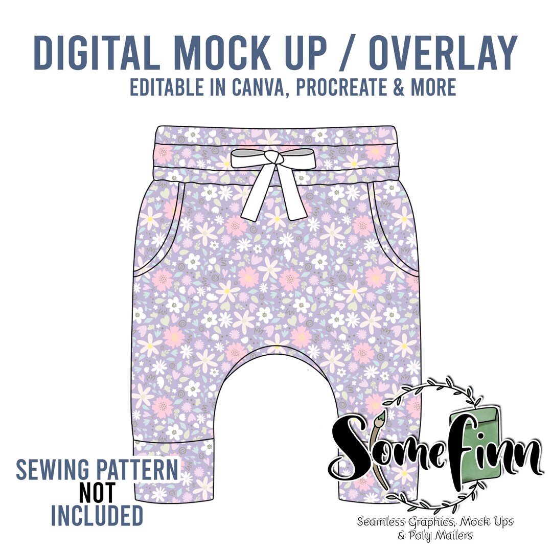 Shorts Mock-up / Summer Pants Mock up / Drawstring Print on Demand ...