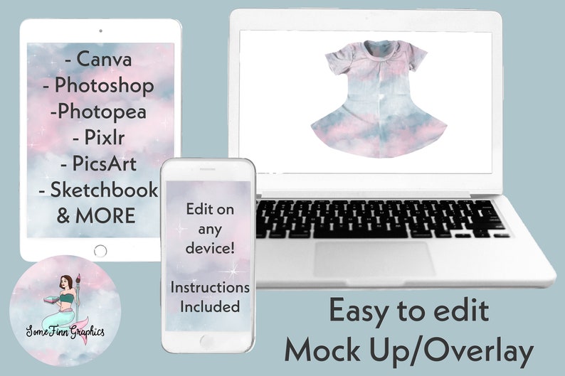 Dress Realistic Mock-up / Girl Mock up / Easy Editable From Mobile ...