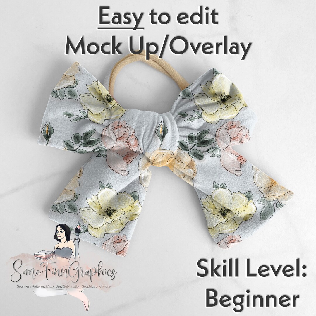 Bow Realistic Mock-up / Baby Mock up / Easy Editable From Mobile ...