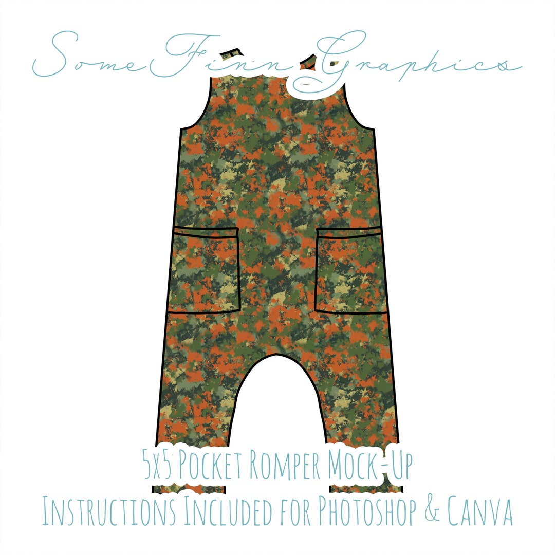 Overalls Mock-up / Dungarees Mock up / Digital Mock up for Clothing ...