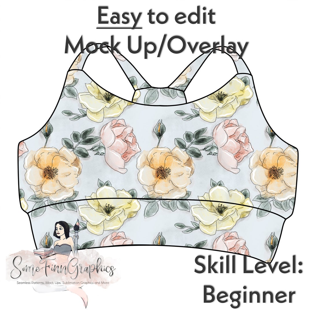 Sports Bra Mock-up / Crop Top Bra Mock up / Digital Mock up for ...