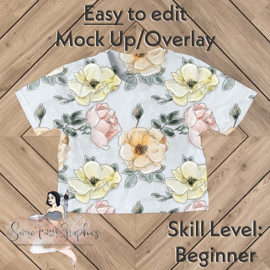 Realistic Crop Top Mock-up / Easy Mock up / Editable From Mobile ...
