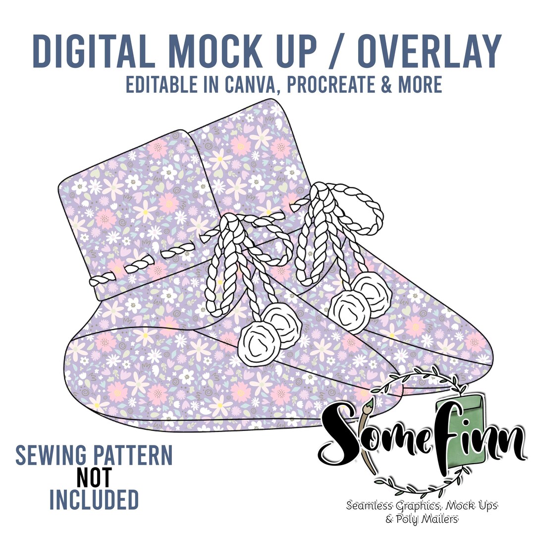Baby Booties Mock-up / Shoes Mock up / Digital Mock up Slippers / Baby ...
