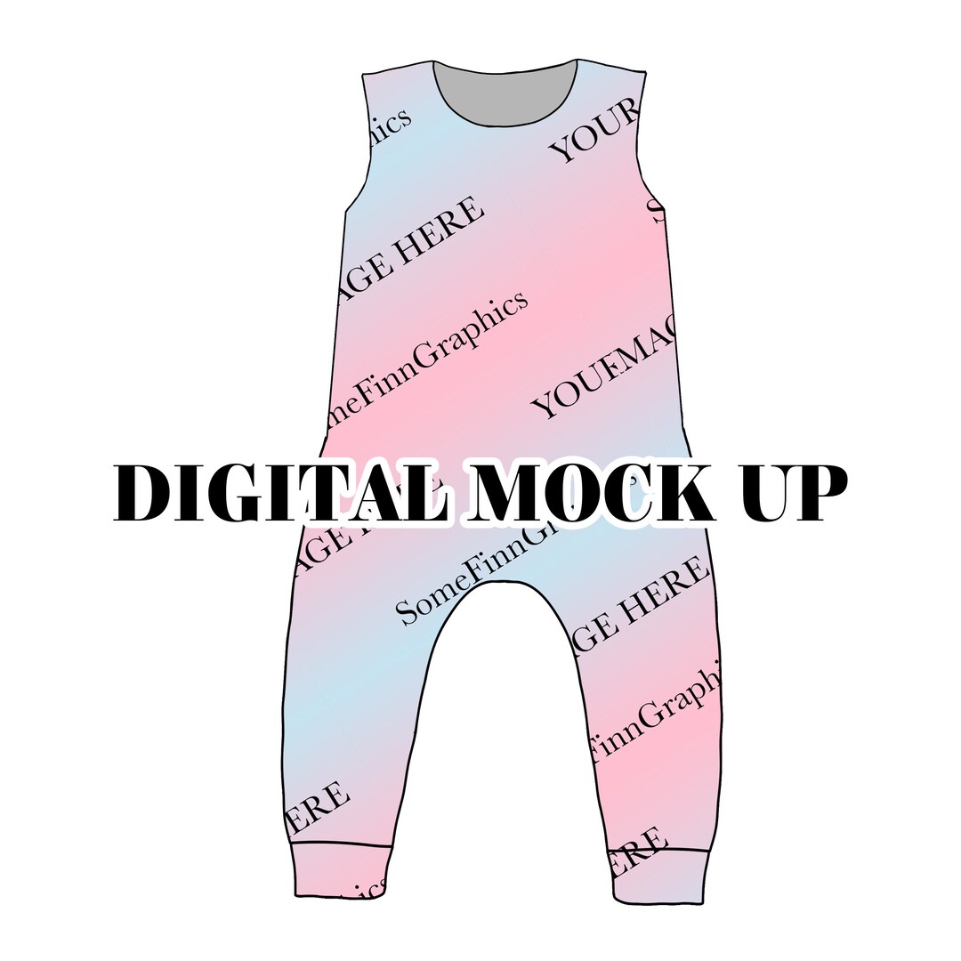Overalls Mockup, Mock up Dungaree, Romper Mock Up, Mock up PSD and PNG ...
