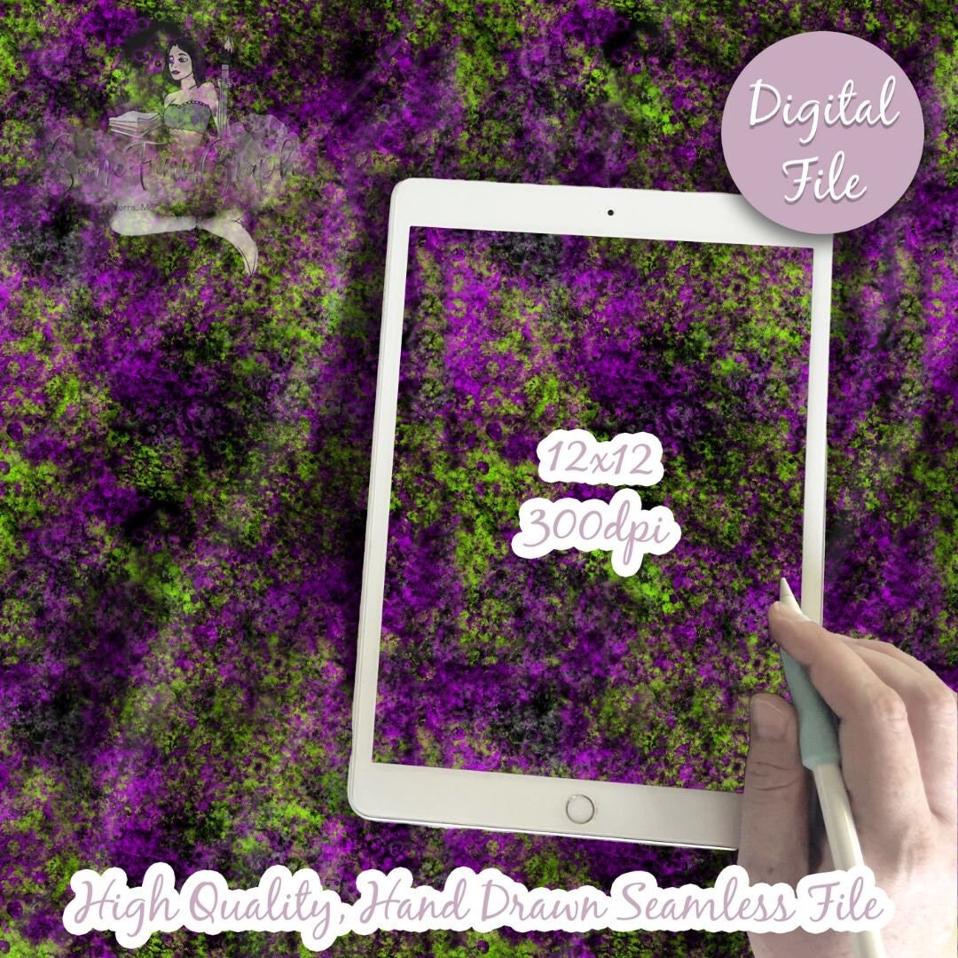 Witchy Vibes Digital Paper, Seamless Halloween Pattern, Witch Fabric ...