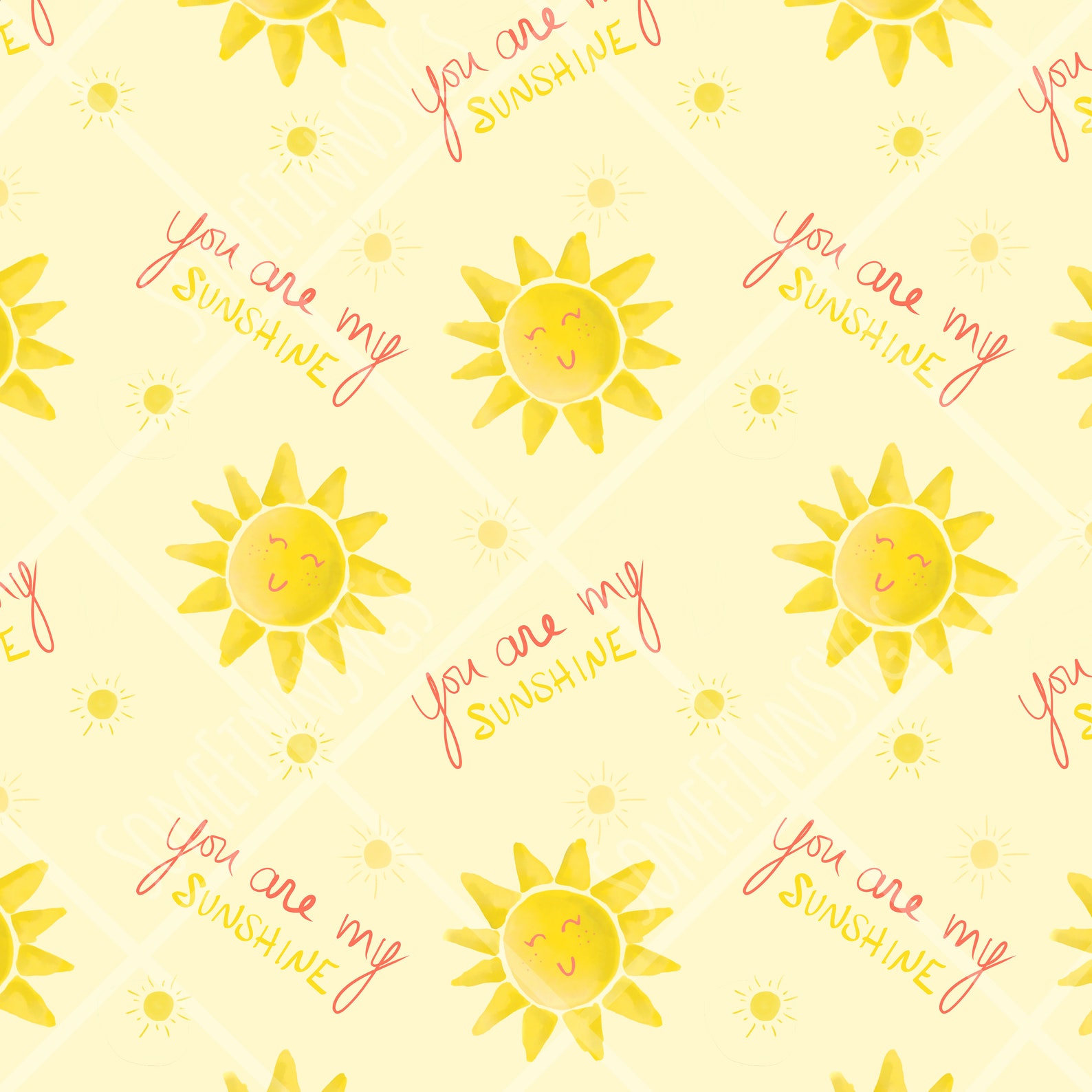 You Are My Sunshine Seamless Pattern Design / sunshine | Etsy