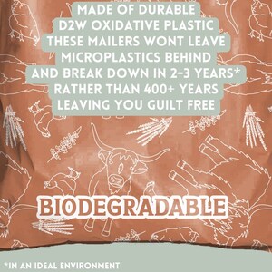 Poly Mailers 6x9, Poly Bags, Shipping Bags for Small Business, Cow ...