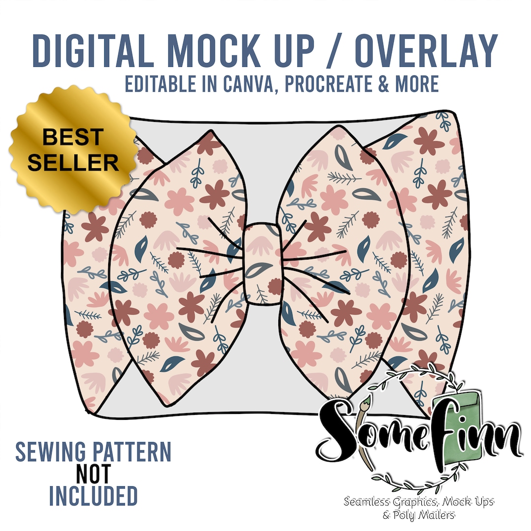 Bow Mock-up / Bows Mock up / Digital Mock up for Bow Headband / Baby ...