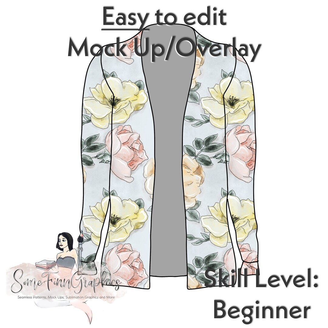 Cardigan Duster Mock-up / Jumper Sweater Mock up / Digital Mock up ...