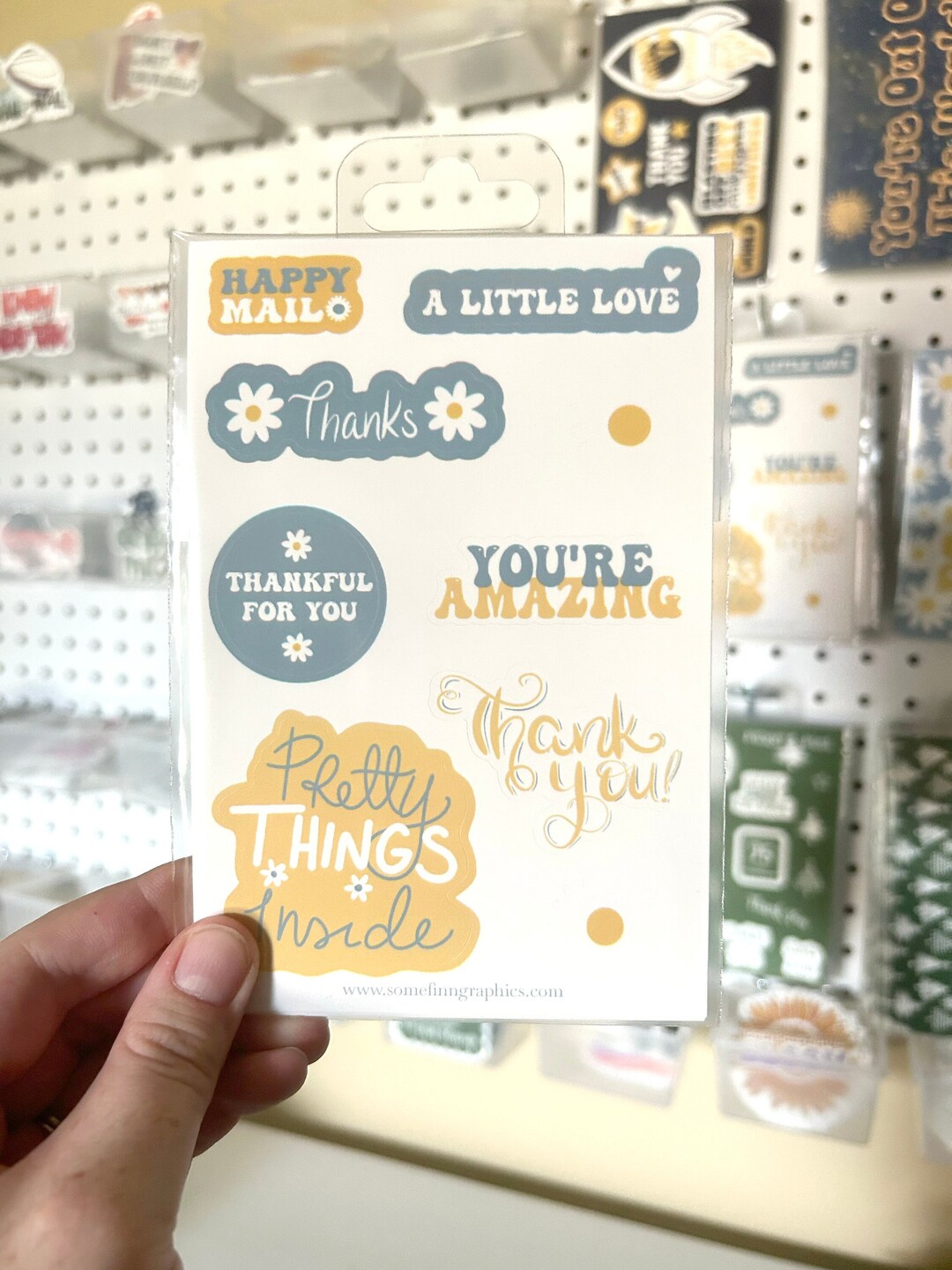 4x6 Sticker Sheets, Daisy Floral Themed Stickers for Small Business ...