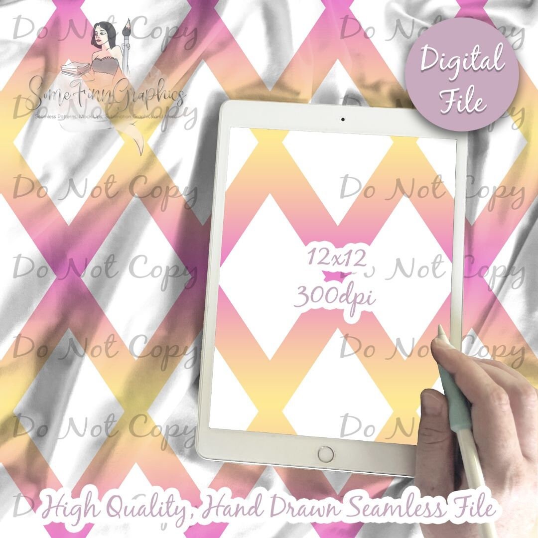 Sunset Diamonds Colorful Digital Paper - Seamless Pattern, Checkered ...