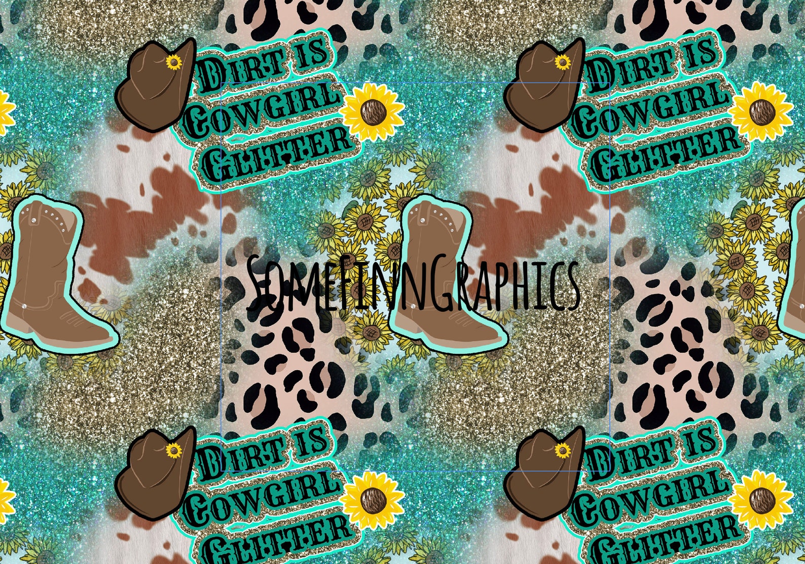 Cowgirl Digital Paper, Seamless Ranch Pattern, Fabric Download, Country ...