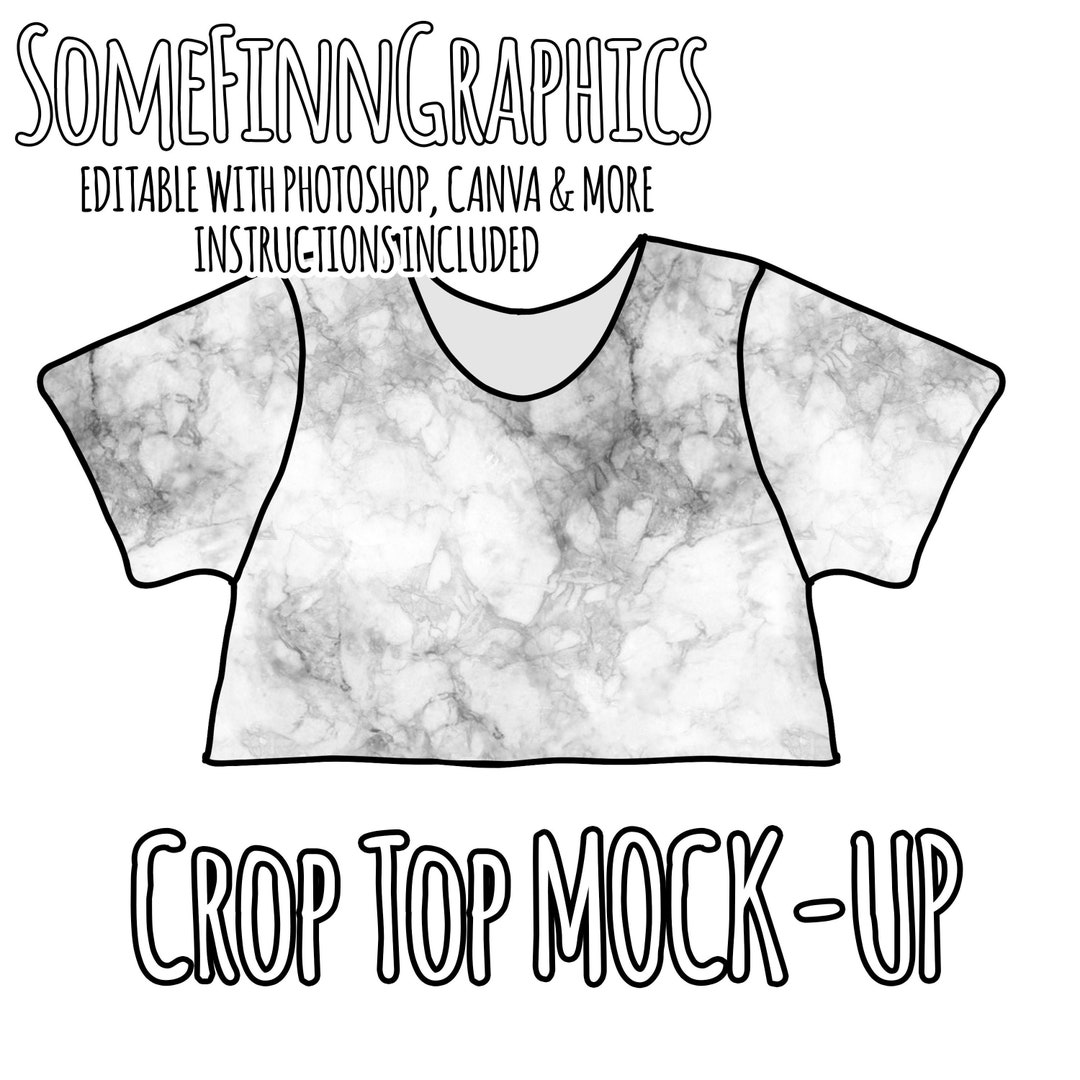 T-shirt Mock-up / Crop Top Mock up / Crop Tee Digital Mock up for ...