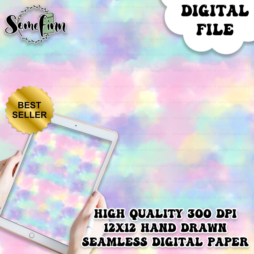 Tie Dye Seamless 12x12 Digital Paper | Fabric Easter Pattern Download ...