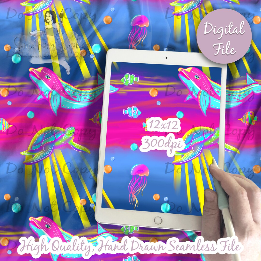 90s Inspired Seamless Pattern Design / 90s Notebook / Neon Fabric or ...