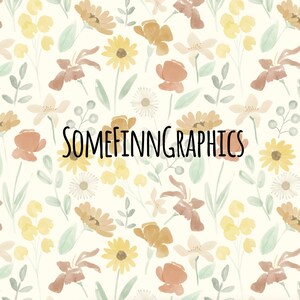 Watercolor Floral Seamless Digital Paper Pattern, Fabric Design or ...