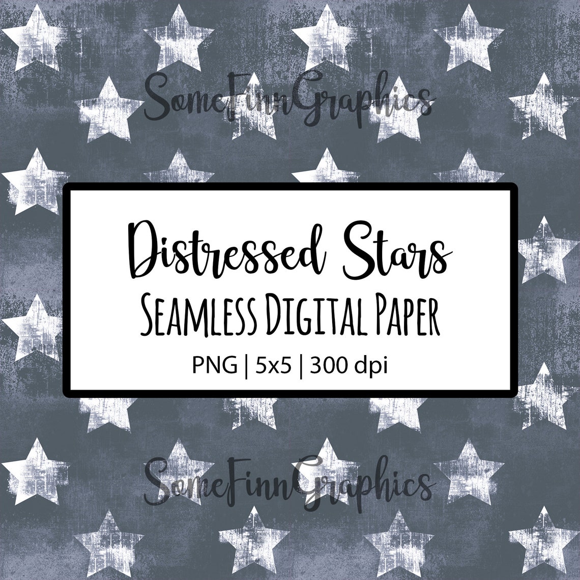Distressed Stars Digital Paper Seamless Star Pattern Blue - Etsy