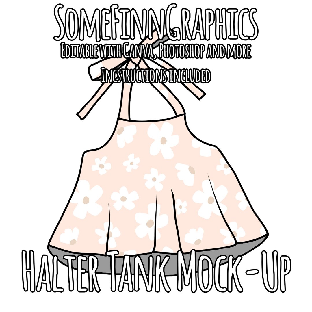 Halter Top Mock-up / Mock up / Digital Mock up for Clothing Summer Baby ...