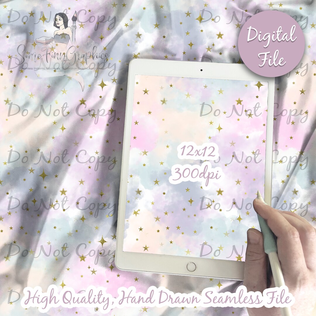 Space Galaxy Digital Paper, Planets Stars Seamless Pattern, Outerspace ...