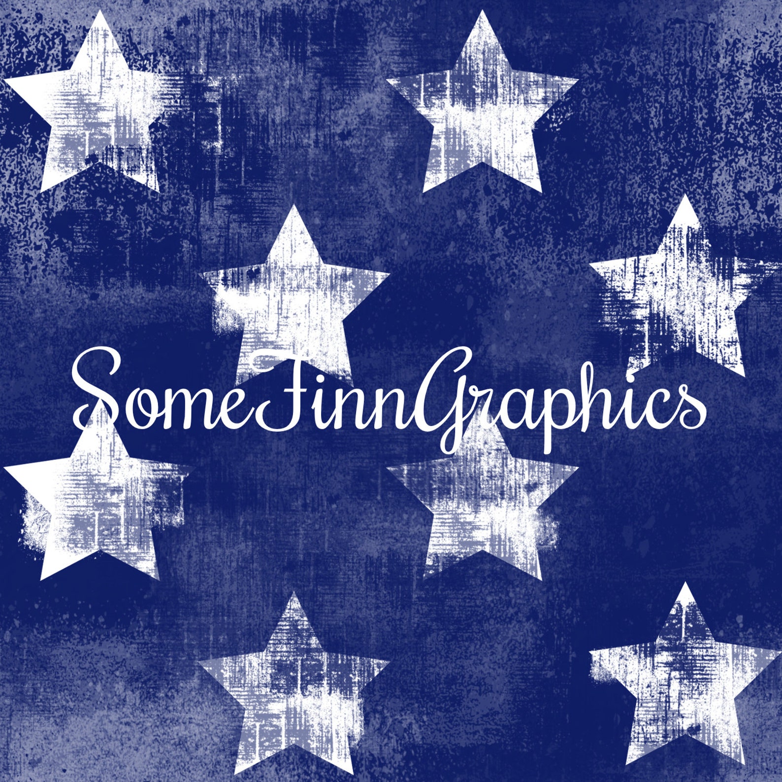 Distressed Stars Digital Paper Seamless 4th of July Pattern | Etsy