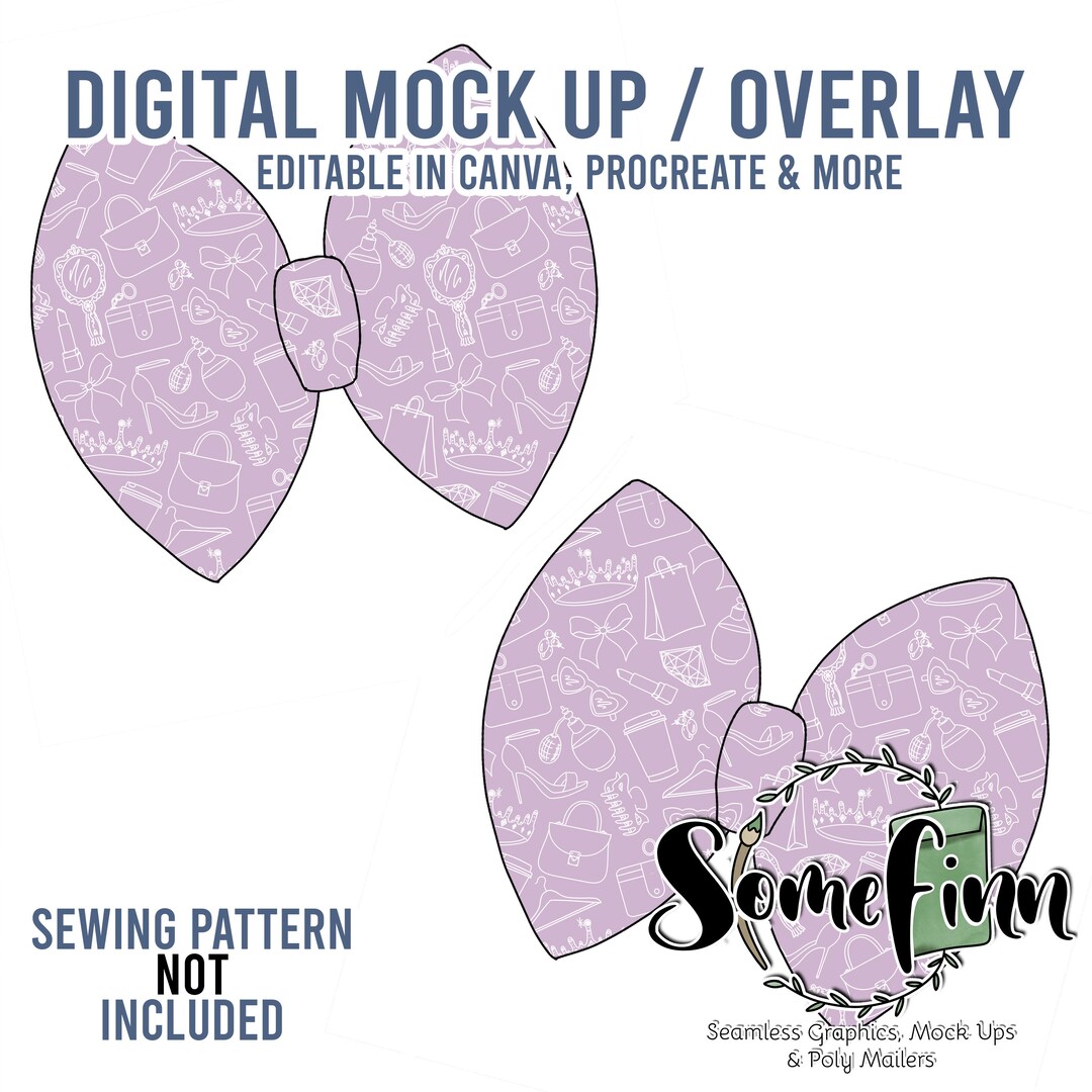 Piggies Bow Mock-up / Bows Mock up / Digital Mock up for Hair Bow ...