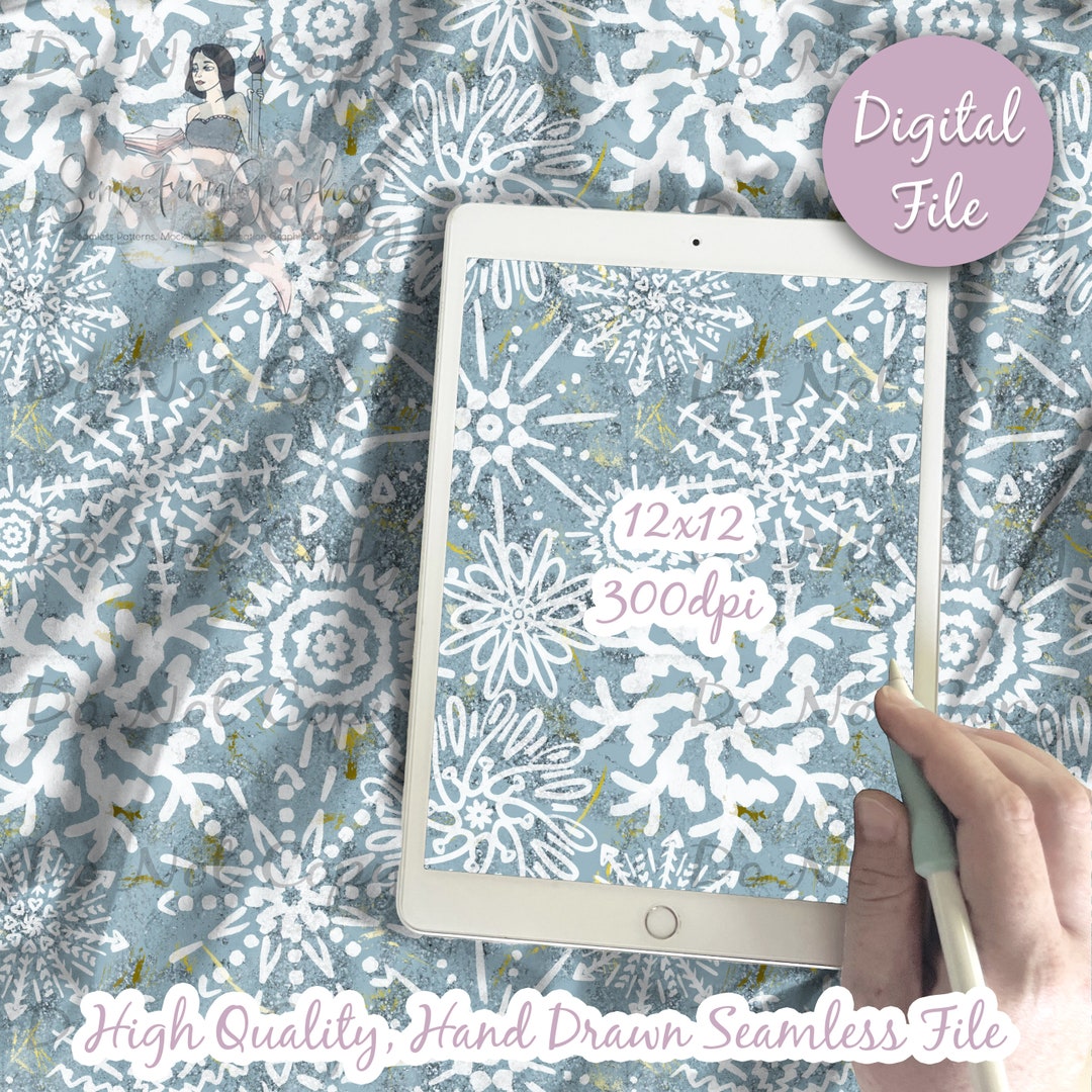 Glitter and Gold Winter Snowflake Stripes Digital Paper - Seamless Snow ...