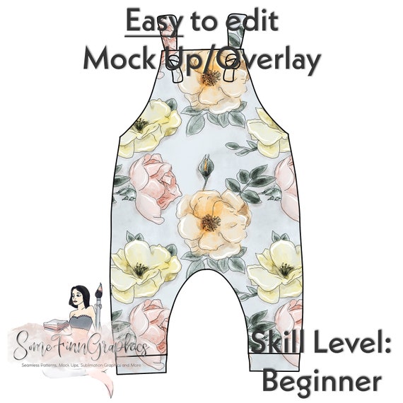 Overalls Mock-up / Mock up / Digital Mock up for Clothing - Etsy