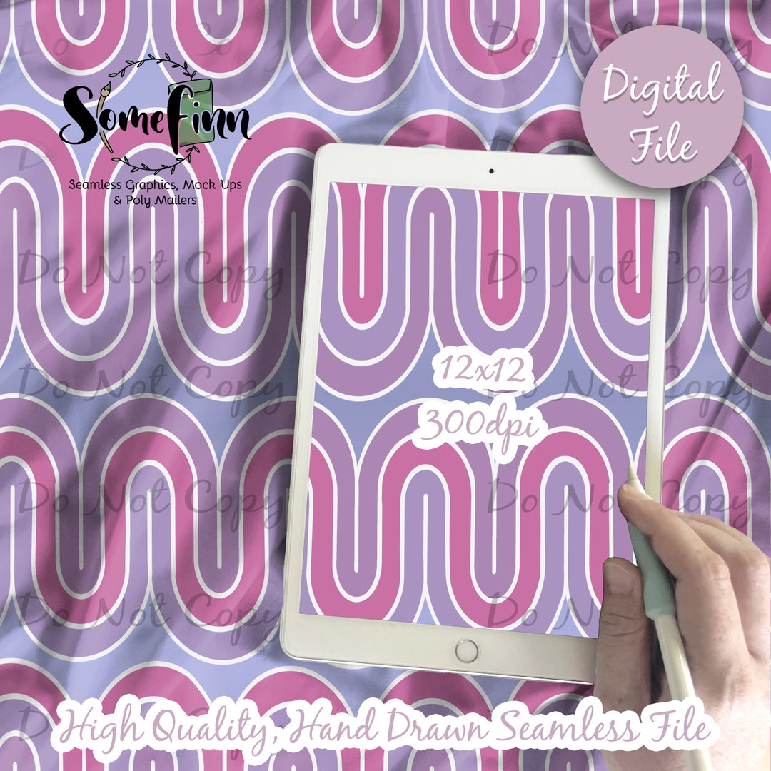 Retro Waves Texture Seamless Pattern Design / Wave Texture for Fabric ...