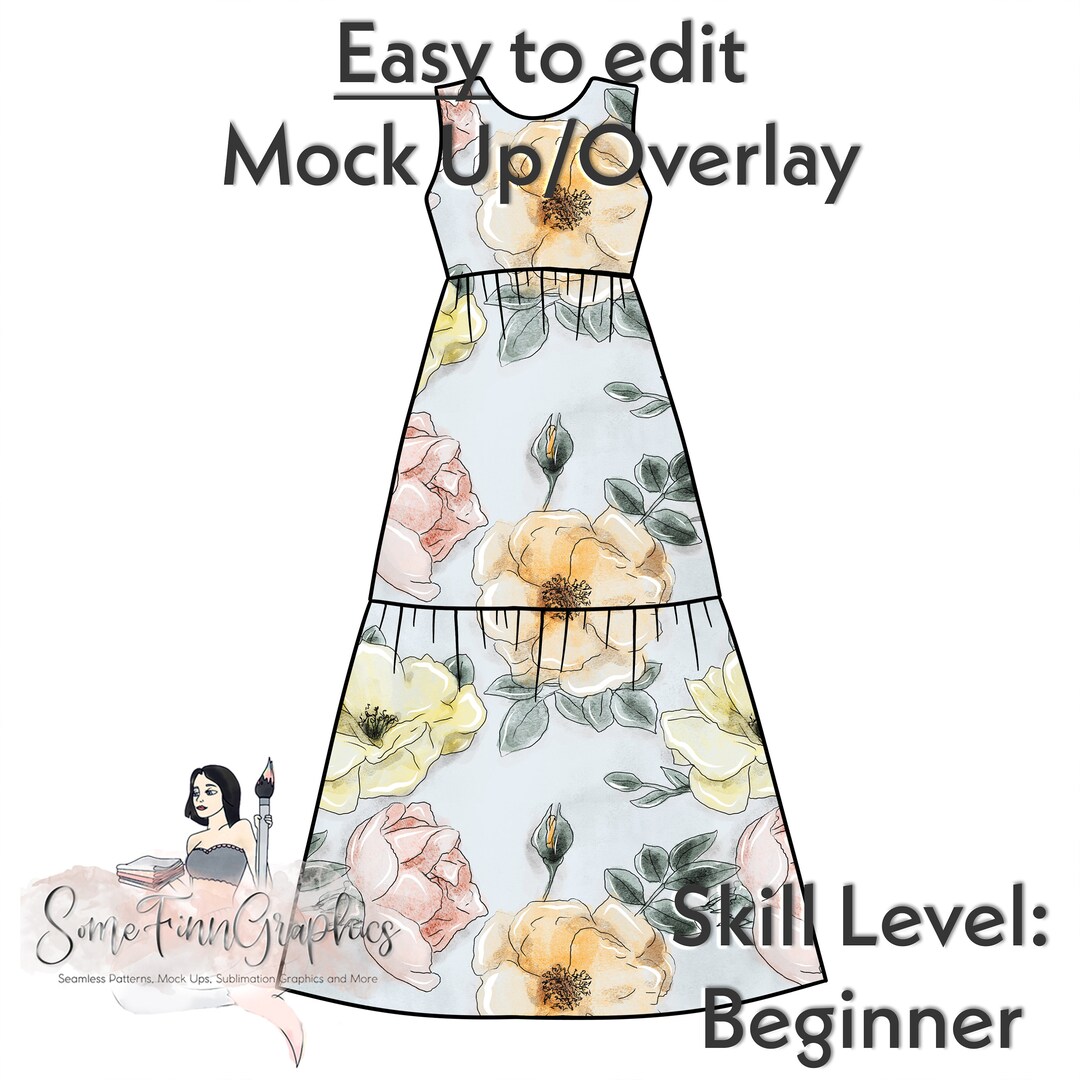 Sleeveless Dress Mock-up / Dress Mock up / Dress Digital Mock up for ...