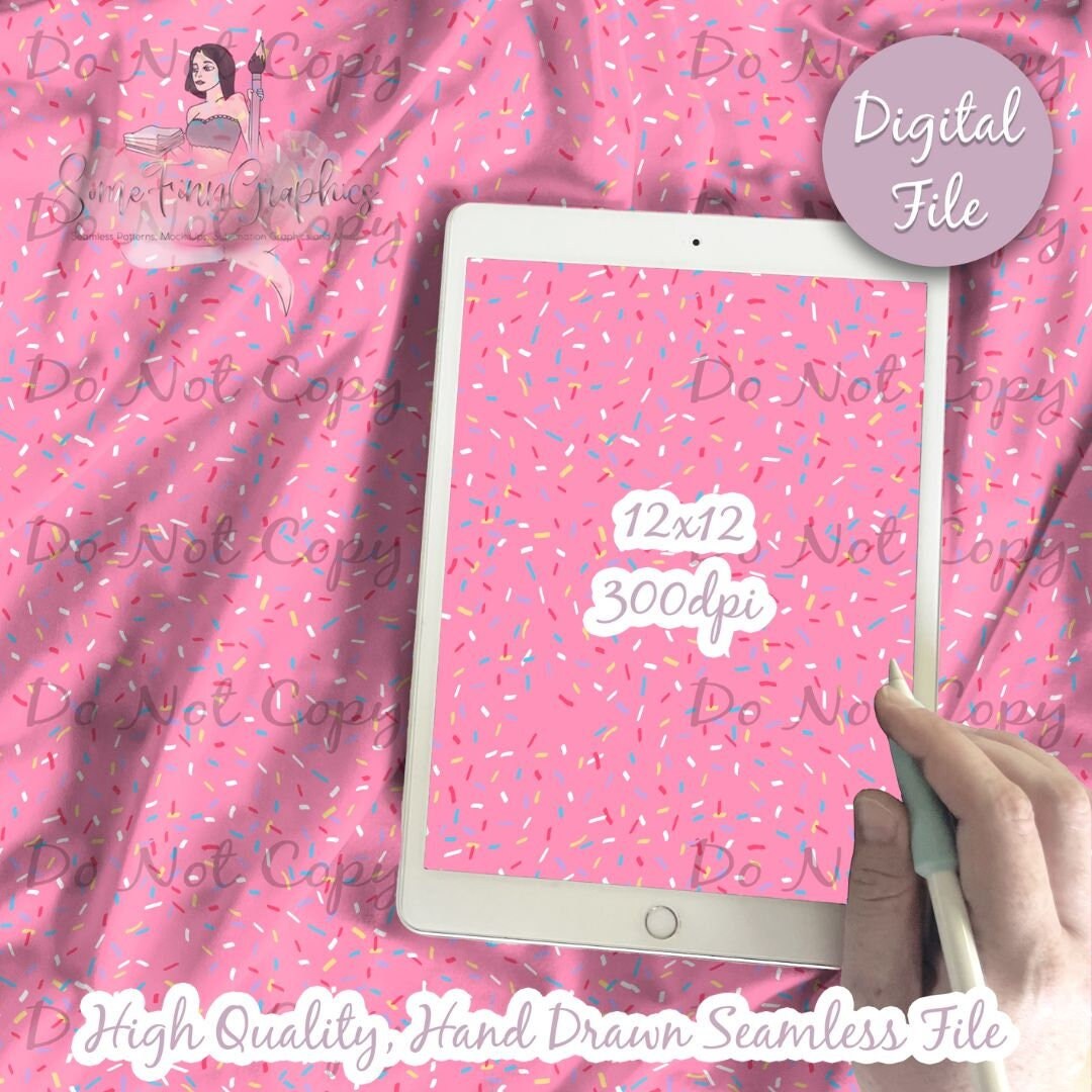 Sprinkles Digital Paper - Seamless Sparkle Rainbow Sprinkle Pattern ...