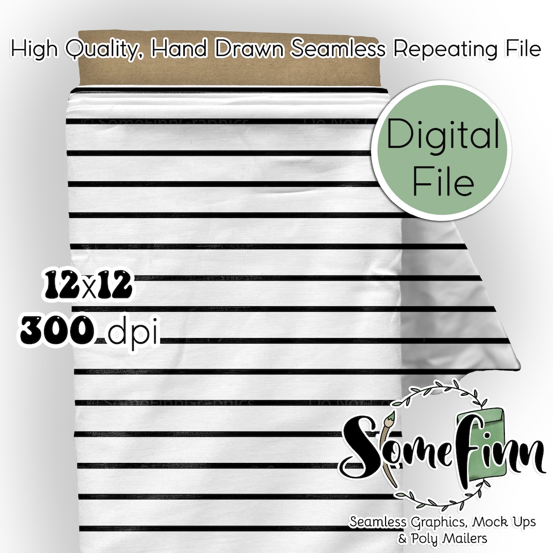 Black and White Stripes Digital Paper, Seamless Stripe Pattern, Fabric ...