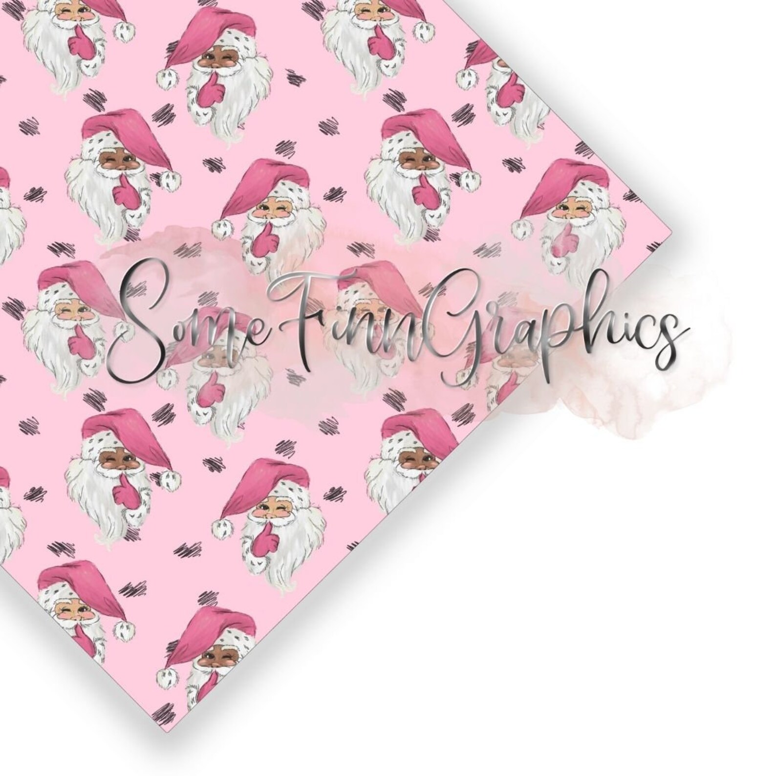 Vintage Christmas Digital Paper Seamless Xmas Santa Pattern - Etsy