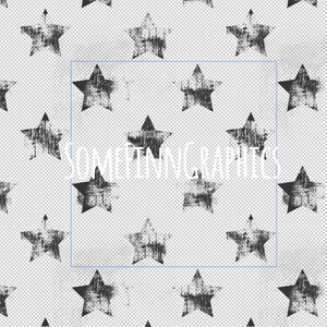 Distressed Stars Digital Paper, Seamless Star Pattern, TRANSPARENT ...