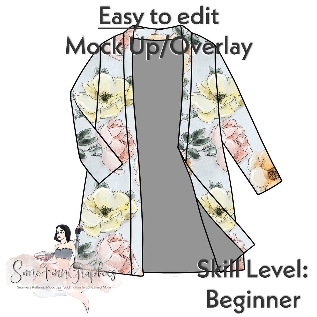 Cardigan Duster Mock-up / Jumper Sweater Mock up / Digital Mock up ...