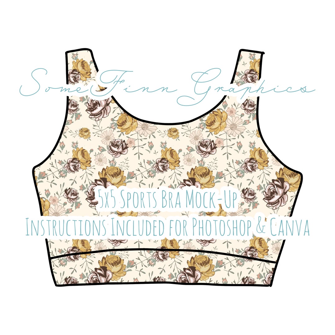 Sports Bra Mock-up / Crop Top Bra Mock up / Digital Mock up for ...