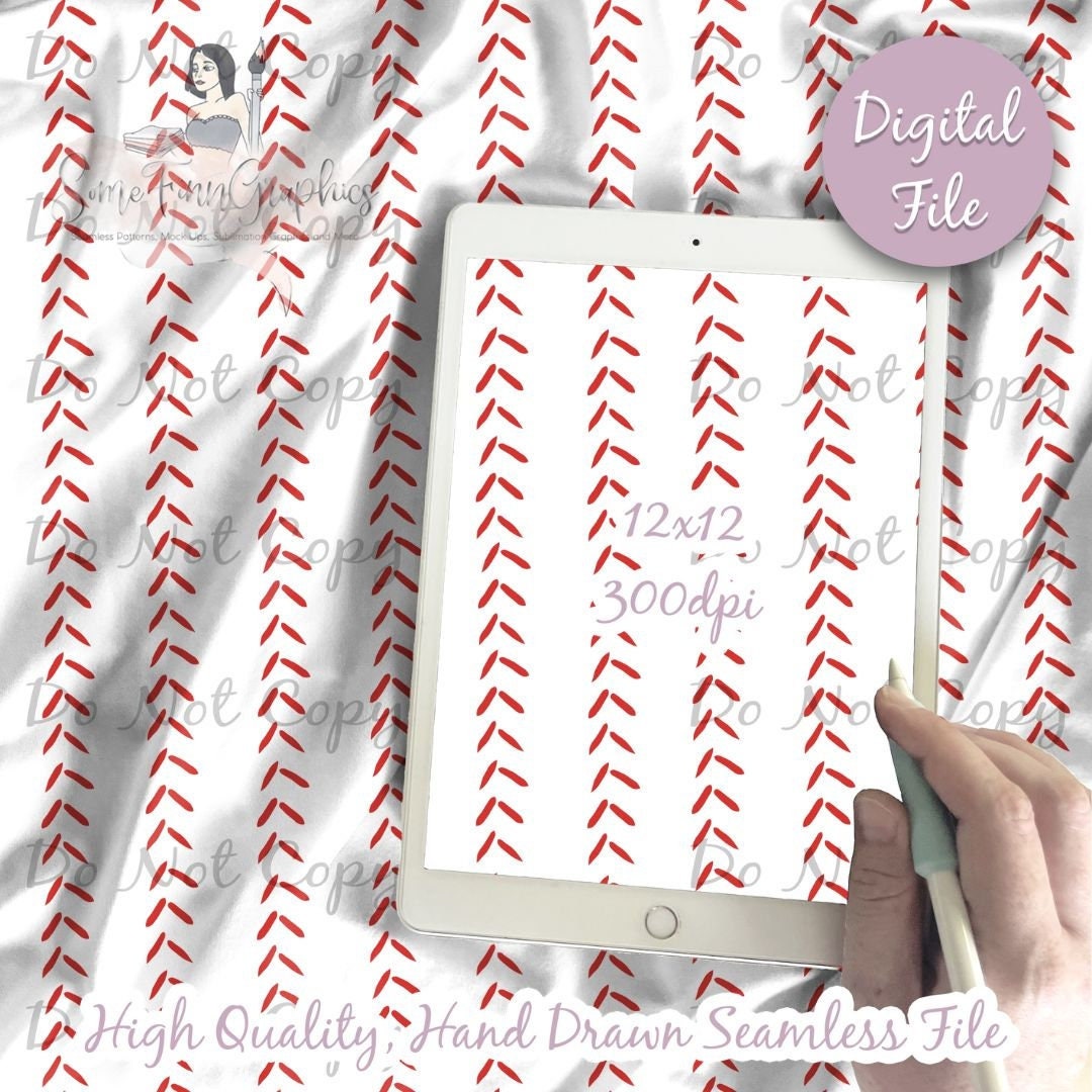 Baseball Stripes Digital Paper Seamless Pattern Baseball - Etsy