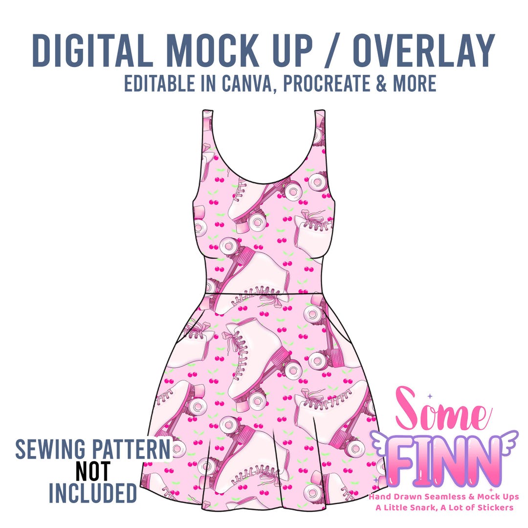 Sleeveless Dress Mock-up / Dress Mock up / Dress Digital Mock up for ...