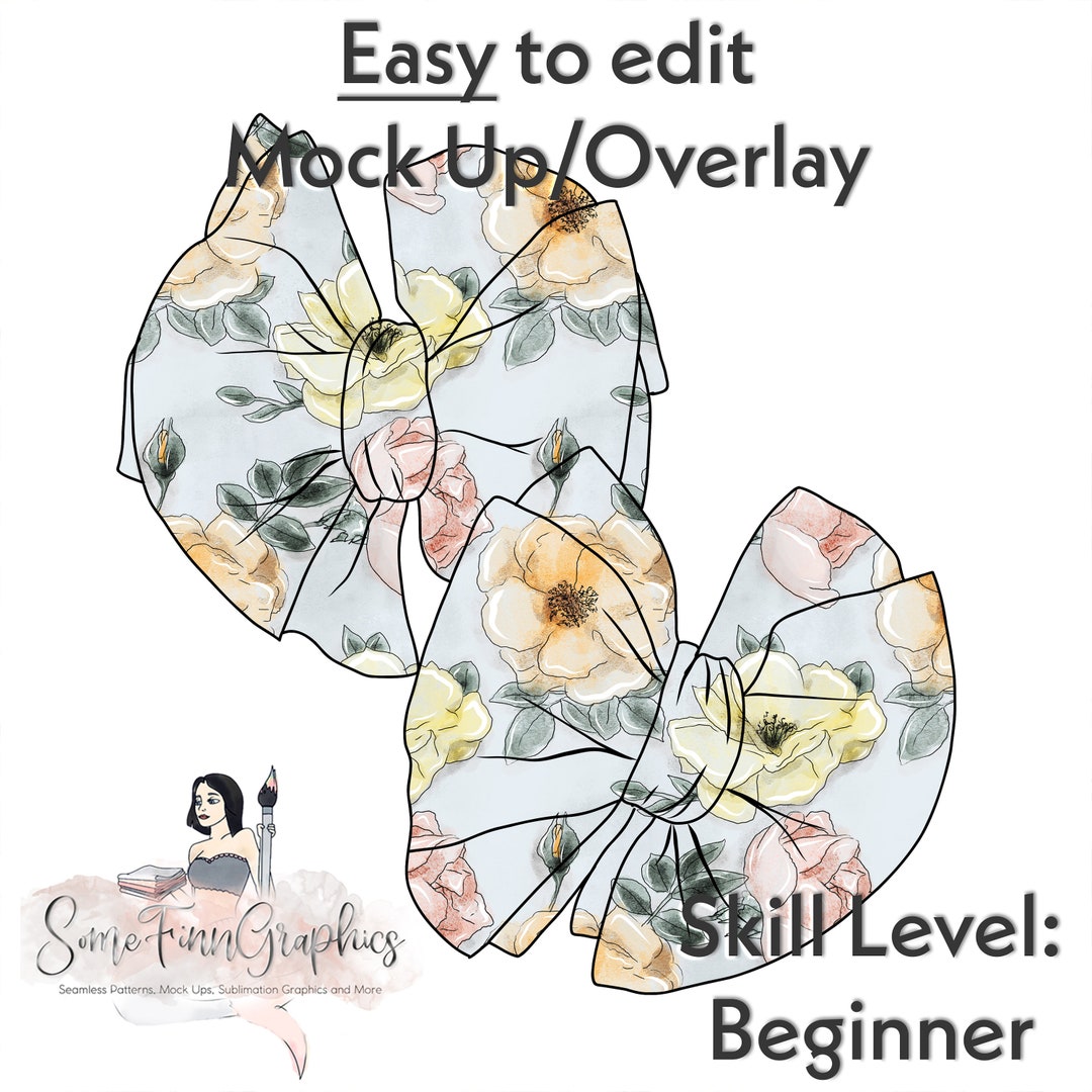 Piggies Bow Mock-up / Bows Mock up / Digital Mock up for Hair Bow ...