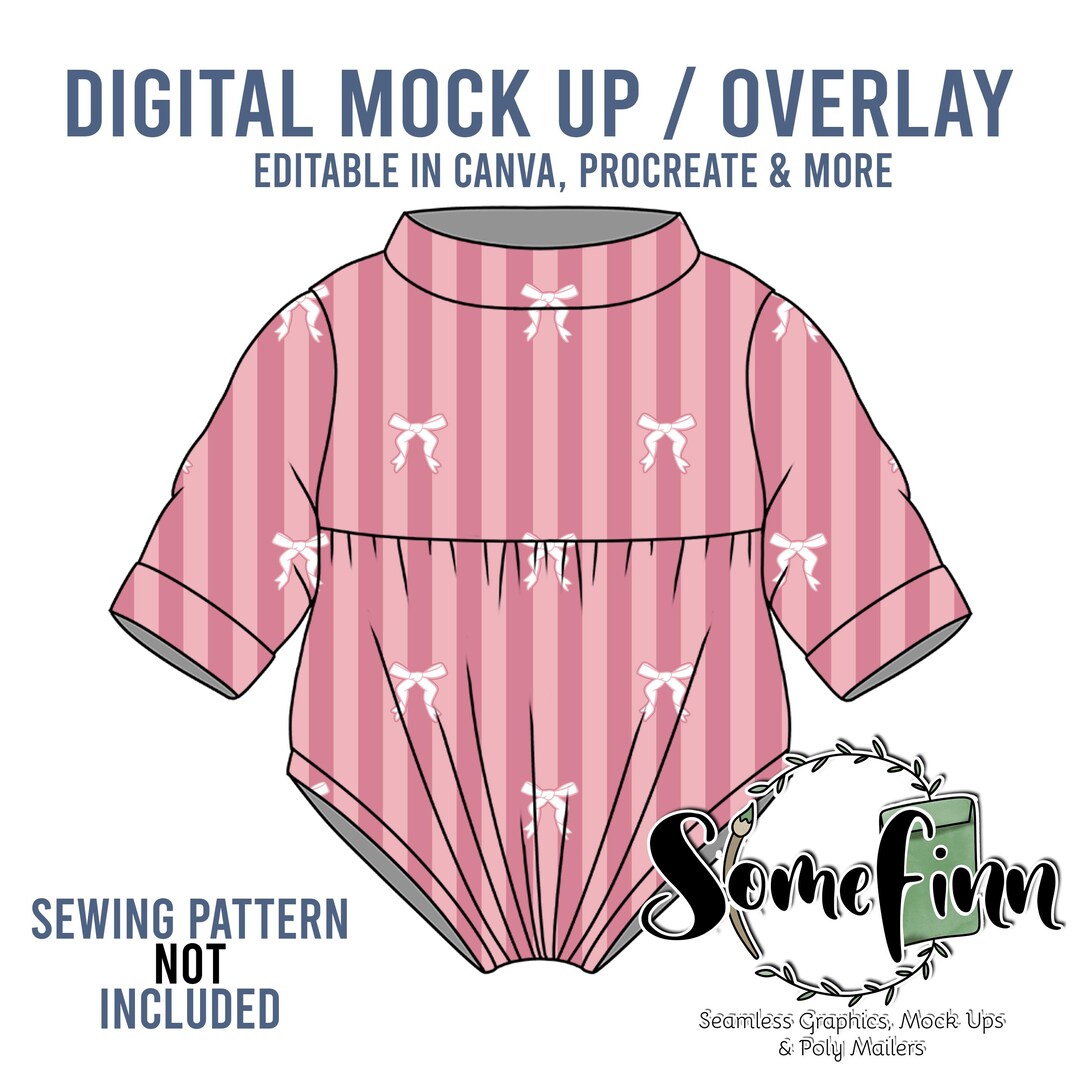 Doll Long Sleeve Leo Mock-up / Dress Mock up / Digital Mock up for ...