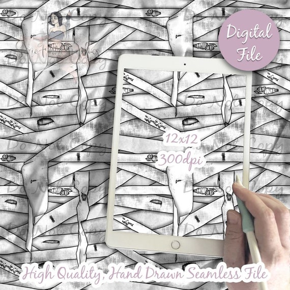 Mummy Stripes Digital Paper Seamless Halloween Stripe - Etsy