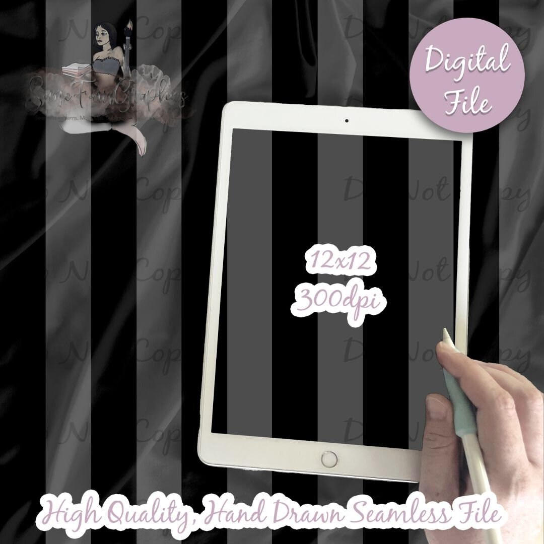 Black and Gray Stripes Digital Paper, Seamless Stripe Pattern, Fabric ...