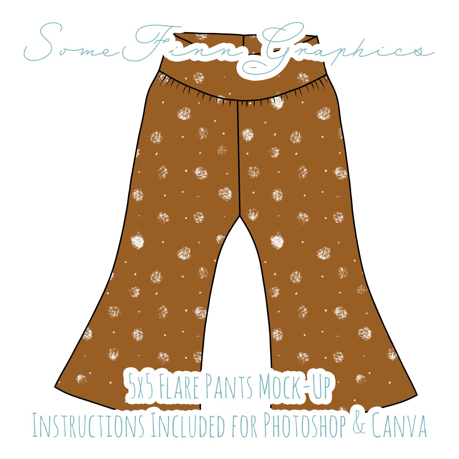 Flare Pants Mock-up / Bell Leg Mock up / Digital Mock up for Clothing ...