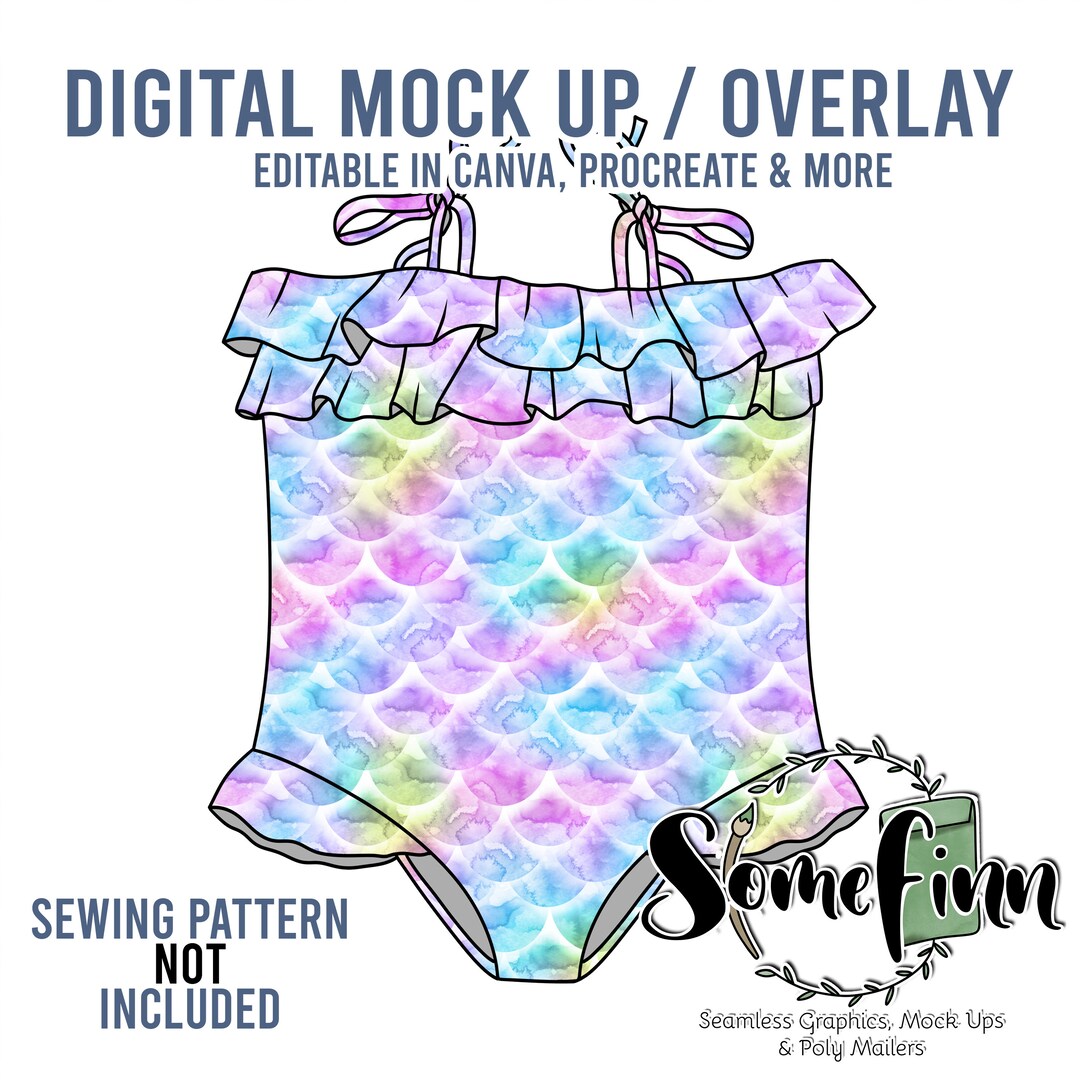 Ruffle Swimsuit Mock-up / Swim Suit Mock up / Digital Mockup for ...