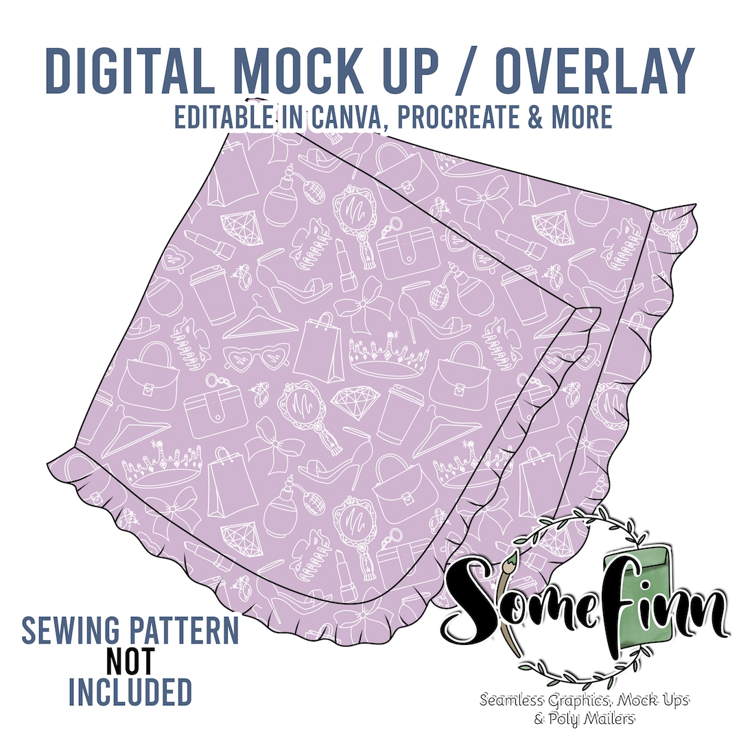 Ruffled Folded Blanket Mock-up / Fabric Mock up / Digital Mock up for ...